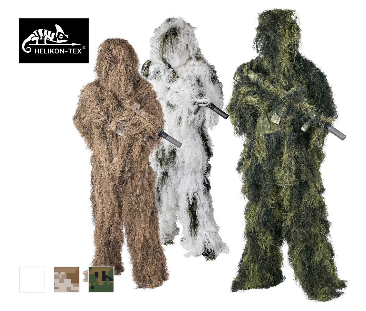 Helikon-Tex GHILLIE SUIT – Tactical Military Camouflage Sniper Outfit ...